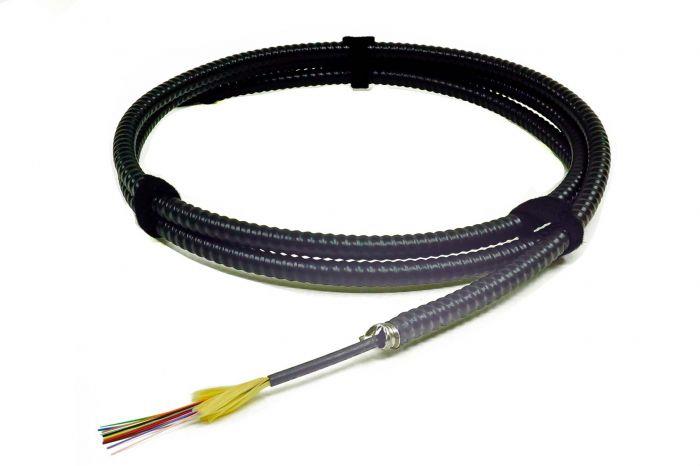 TLC 12 Fiber, 9/125um SM SMF28 Ultra, Indoor/Outdoor Fiber Optic Cable ...
